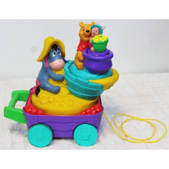 Disney | Toys | Vtg 9s Disney Winnie The Pooh Pull Toy Honey Stack N ...
